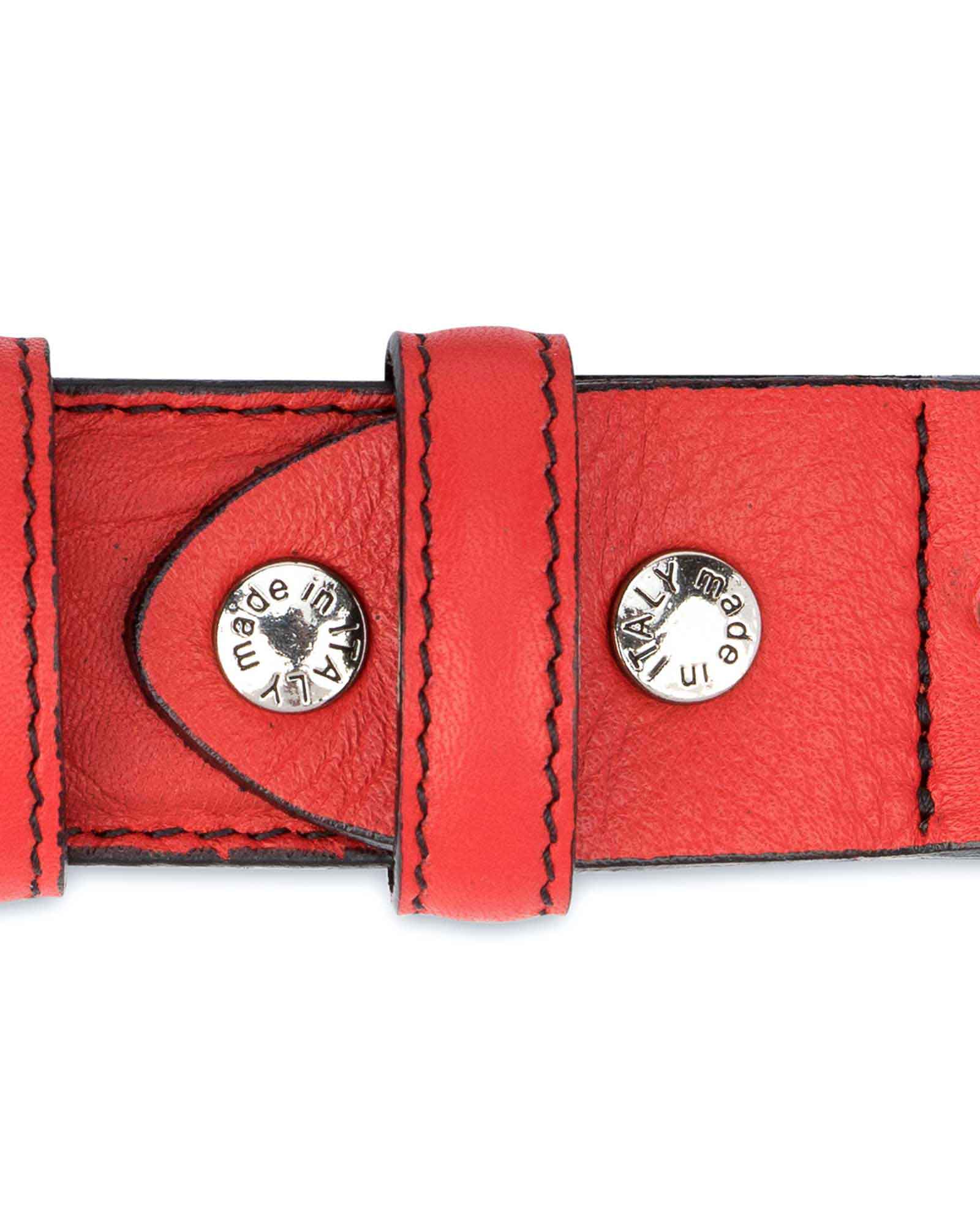 Buy Men's Red Leather Belt | Smooth and Soft | LeatherBeltsOnline.com