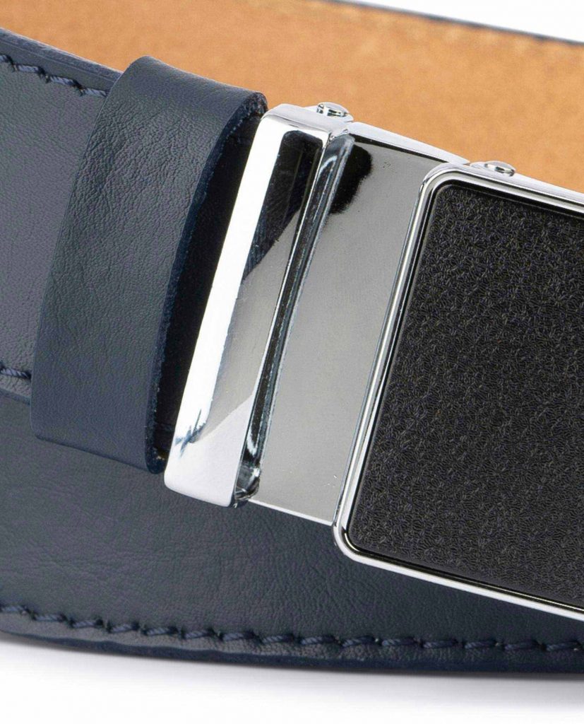 Buy Blue Mens Click Belt with Slide Buckle | LeatherBeltsOnline.com