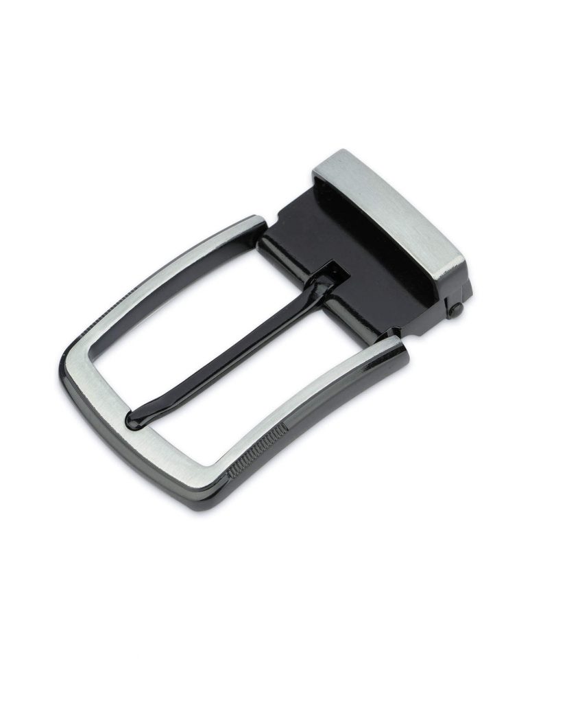 Buy Black Mens Clasp Buckle 35 Mm | LeatherBeltsOnline.com
