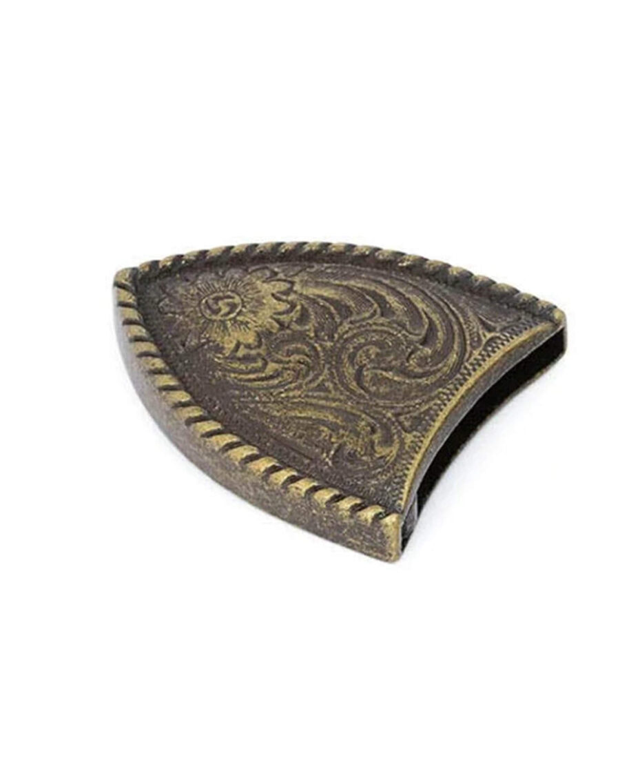 Buy Bronze Belt End Caps Tips | Bronze 38mm at LeatherBeltsOnline.com