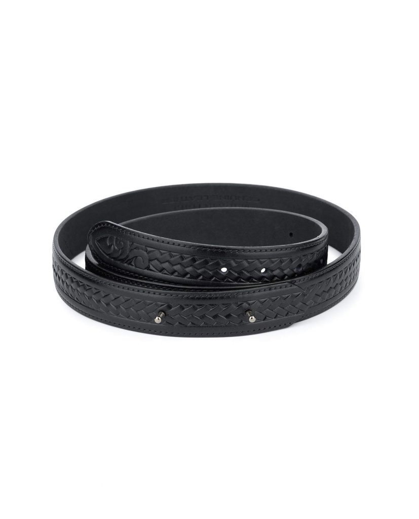 Buy Tooled Full Grain Leather Belt Without Buckle | LeatherBeltsOnline