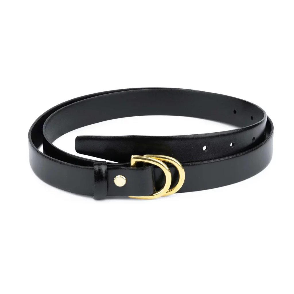 Buy Womens D Ring Belt With Brass Loops | LeatherBeltsOnline.com