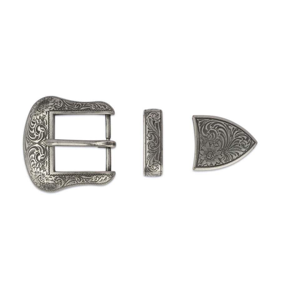 Buy Western Belt Buckle 3 Piece Set 1.5 Inch 40 Mm | LeatherBeltsOnline