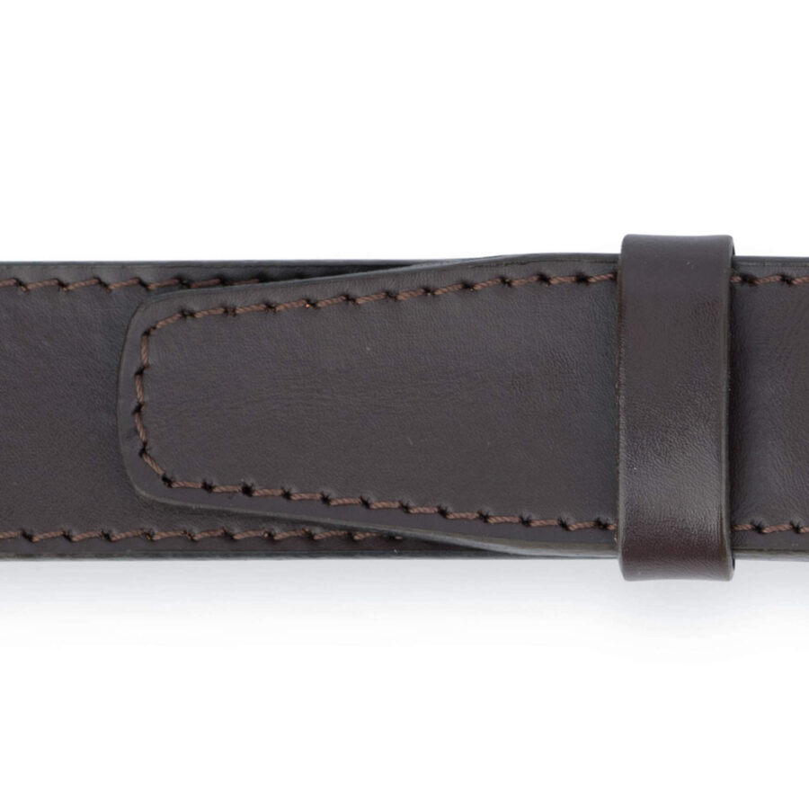Buy Mens Brown Comfort Click Belt With Silver Buckle | LeatherBelts