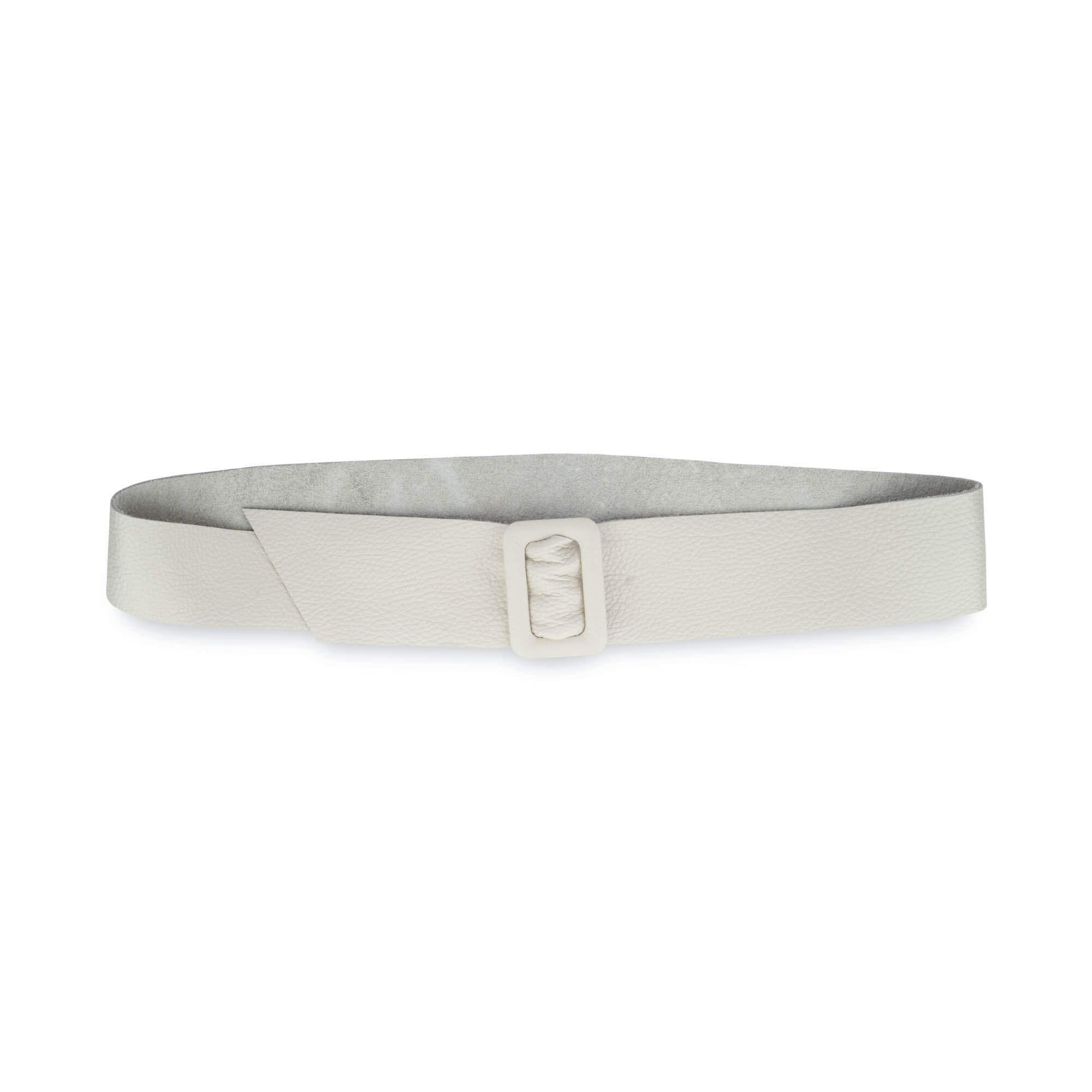 Buy Womens High Waist Belt With Rectangle Buckle | Beige Leather