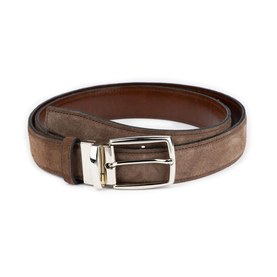 Buy Reversible Taupe Brown Belt With Buckle - Reversible | Capo