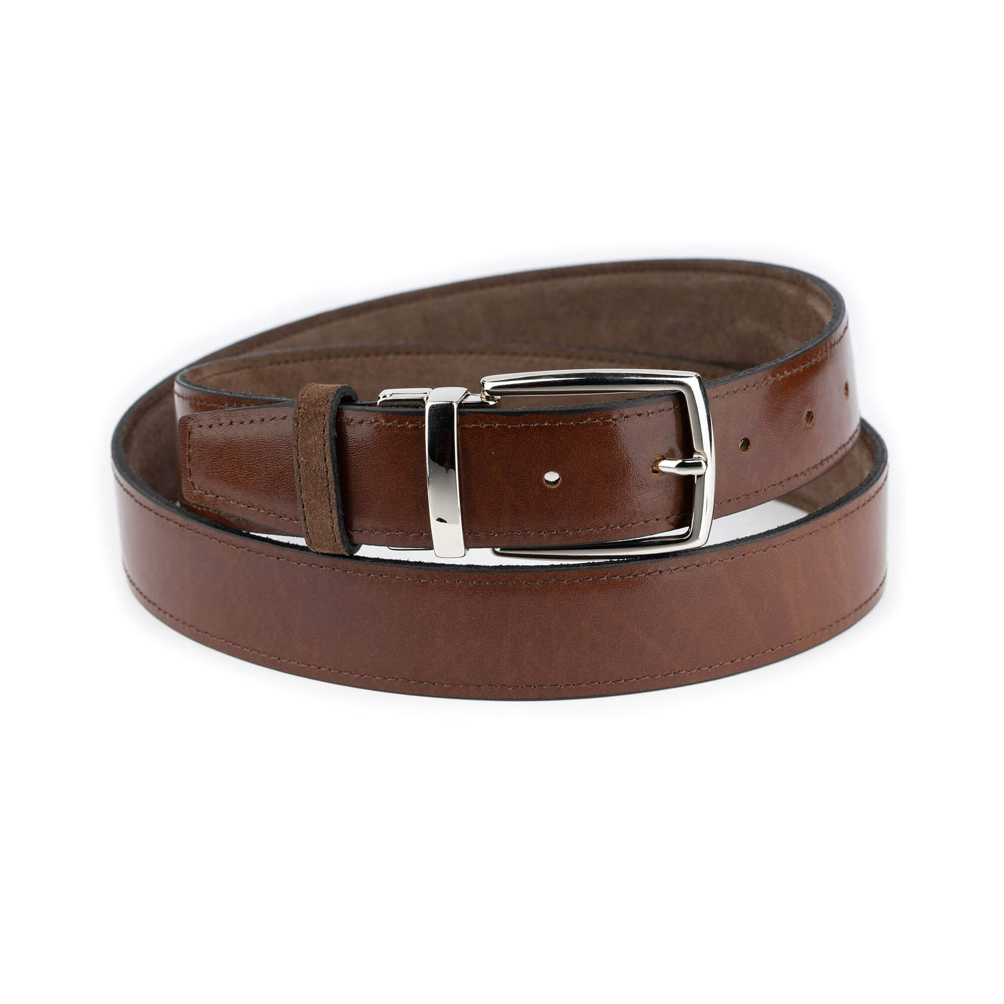 Buy Reversible Taupe Brown Belt With Buckle - Reversible | Capo