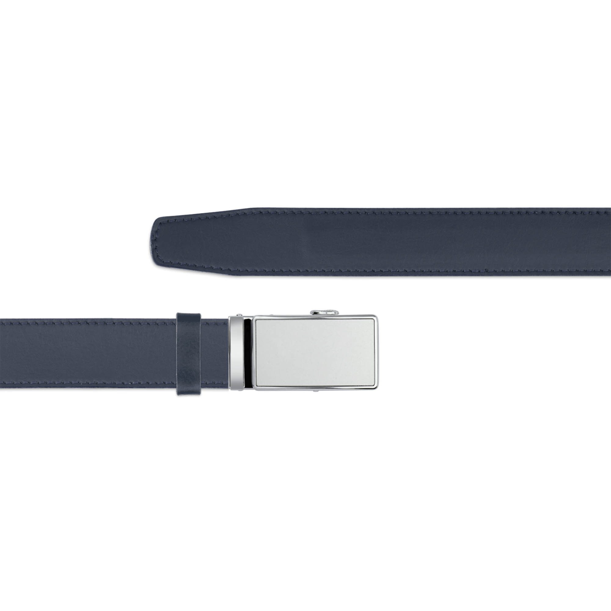 Buy Blue Mens Ratchet Belt With White Grey Buckle - Capo Pelle
