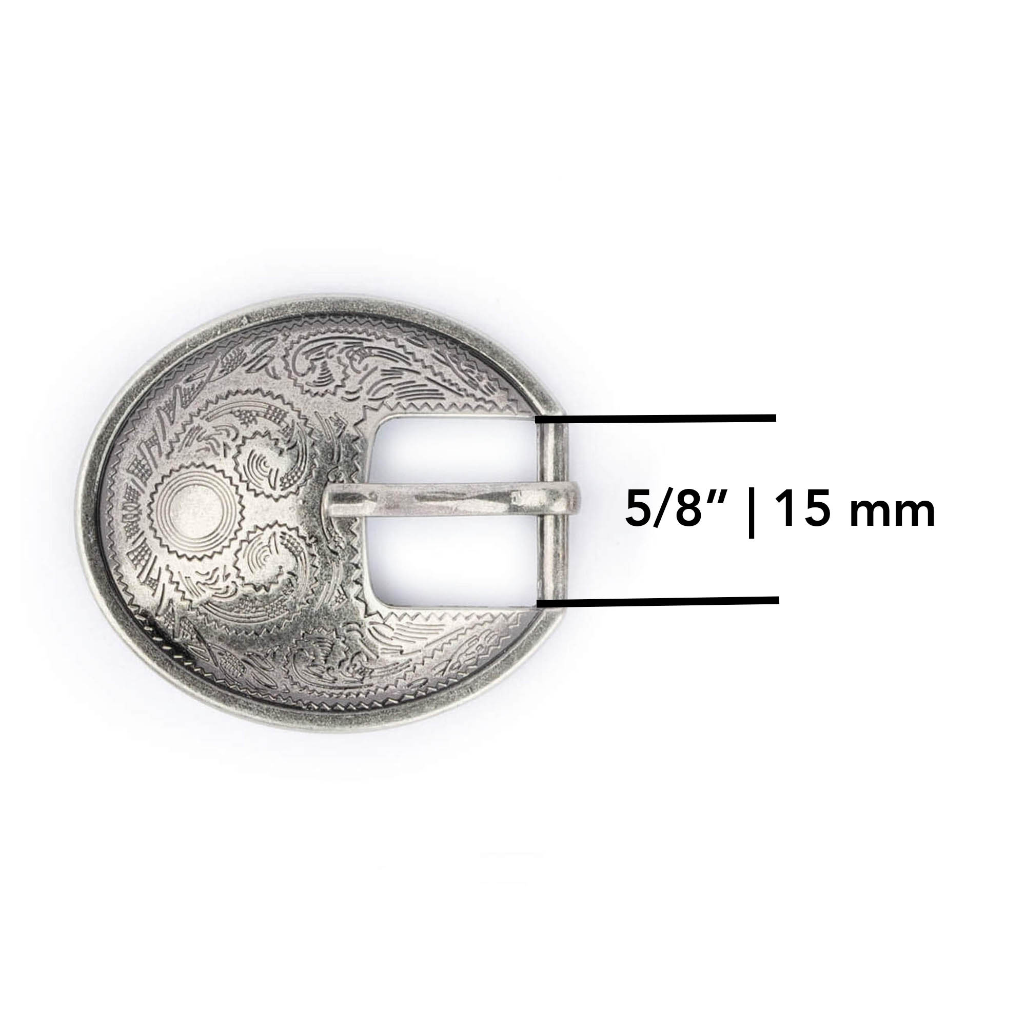 Buy Womens Western Belt Buckle Silver Oval 15 Mm | Capo Pelle