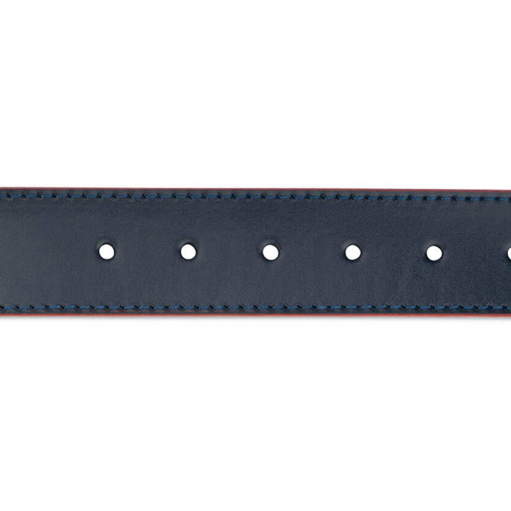 Buy Wide Mens Blue Western Belt With Silver Buckle - Capo Pelle