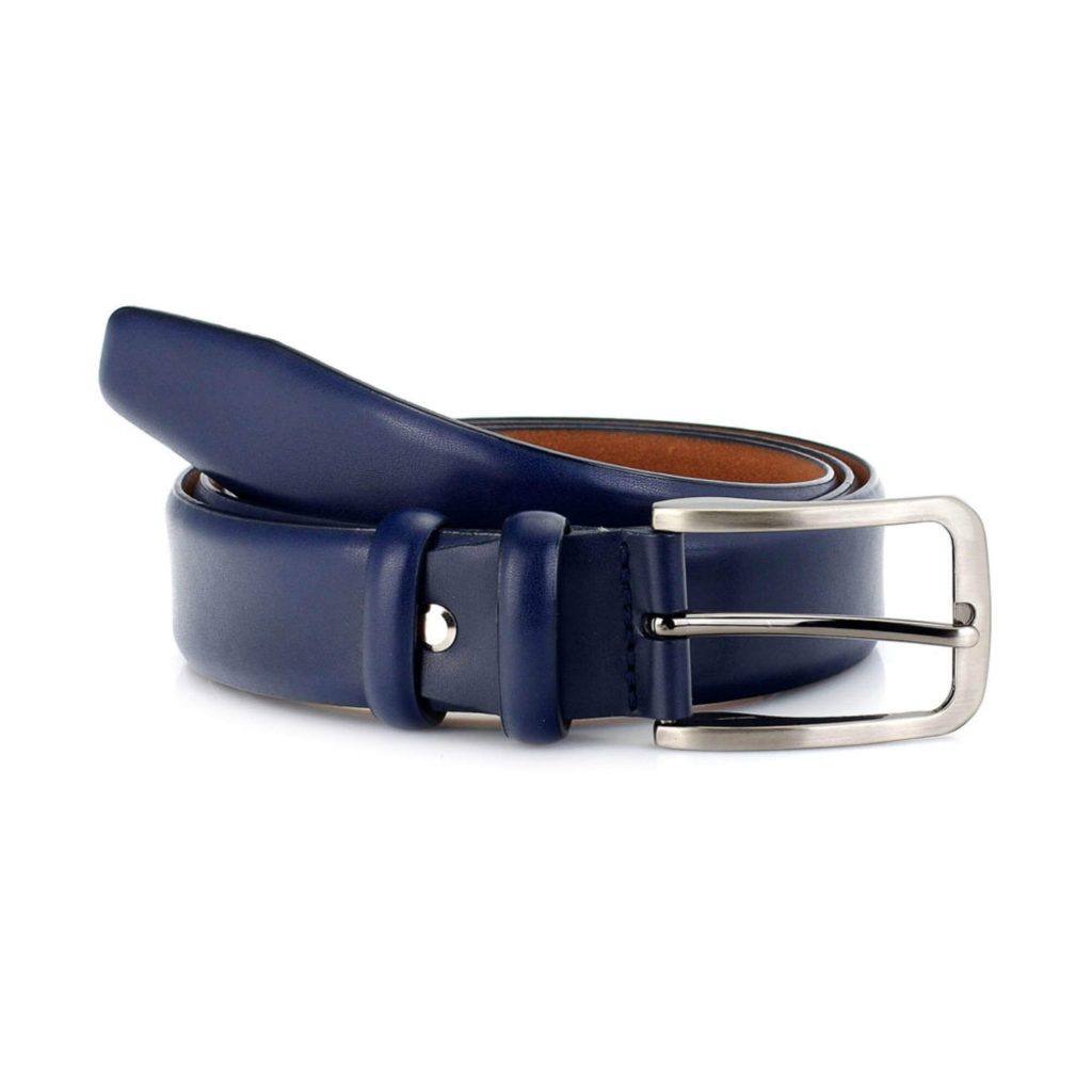 Buy Royal Blue Belt For Men - Feather Edge Real Leather