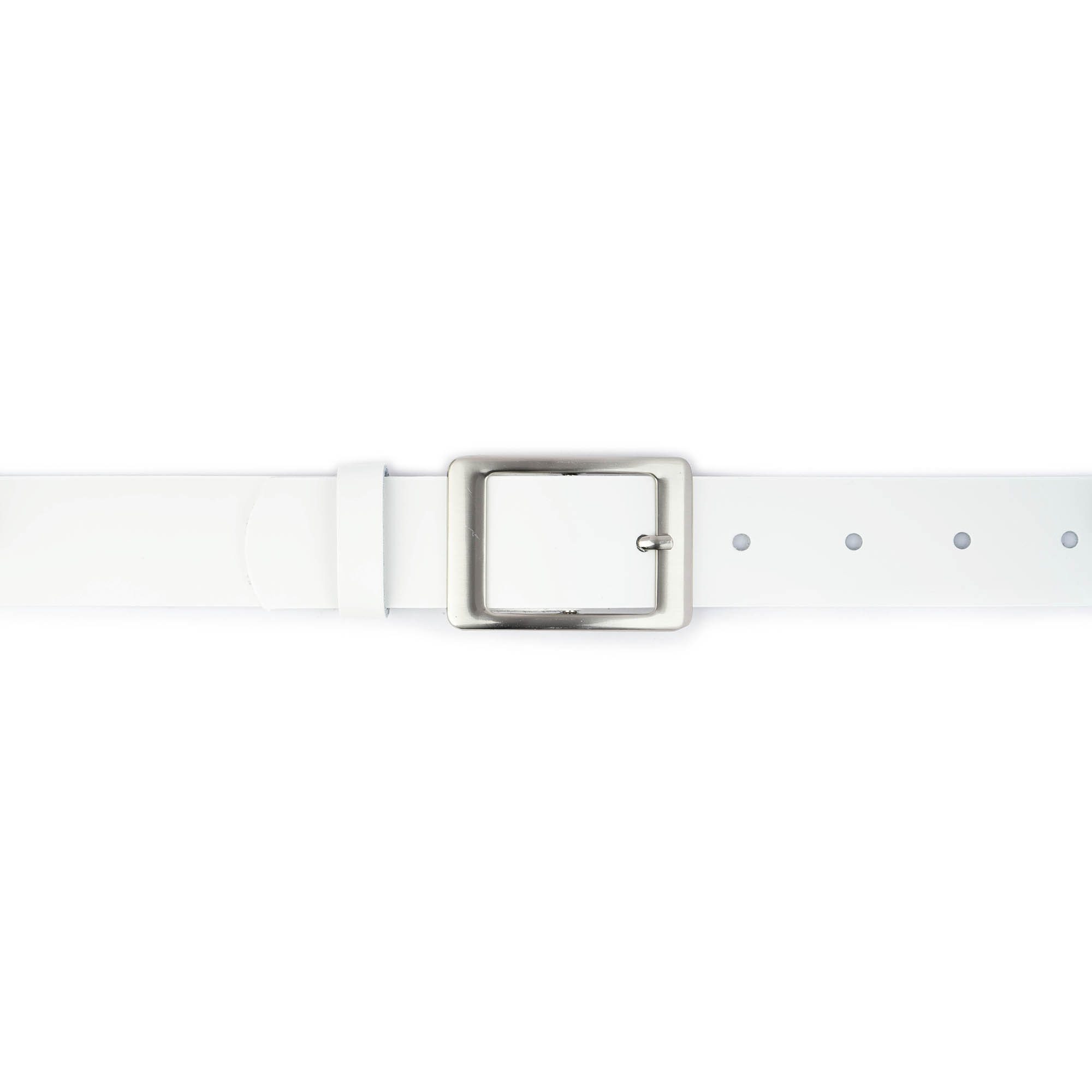 Buy Women's White Belt For Jeans - 1.5 Inch Real Leather
