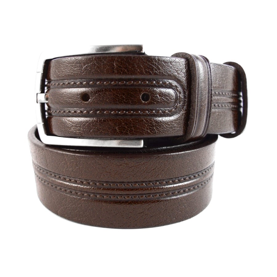 Buy Brown Fine Leather Belt For Mens Jeans - LeatherBeltsOnline