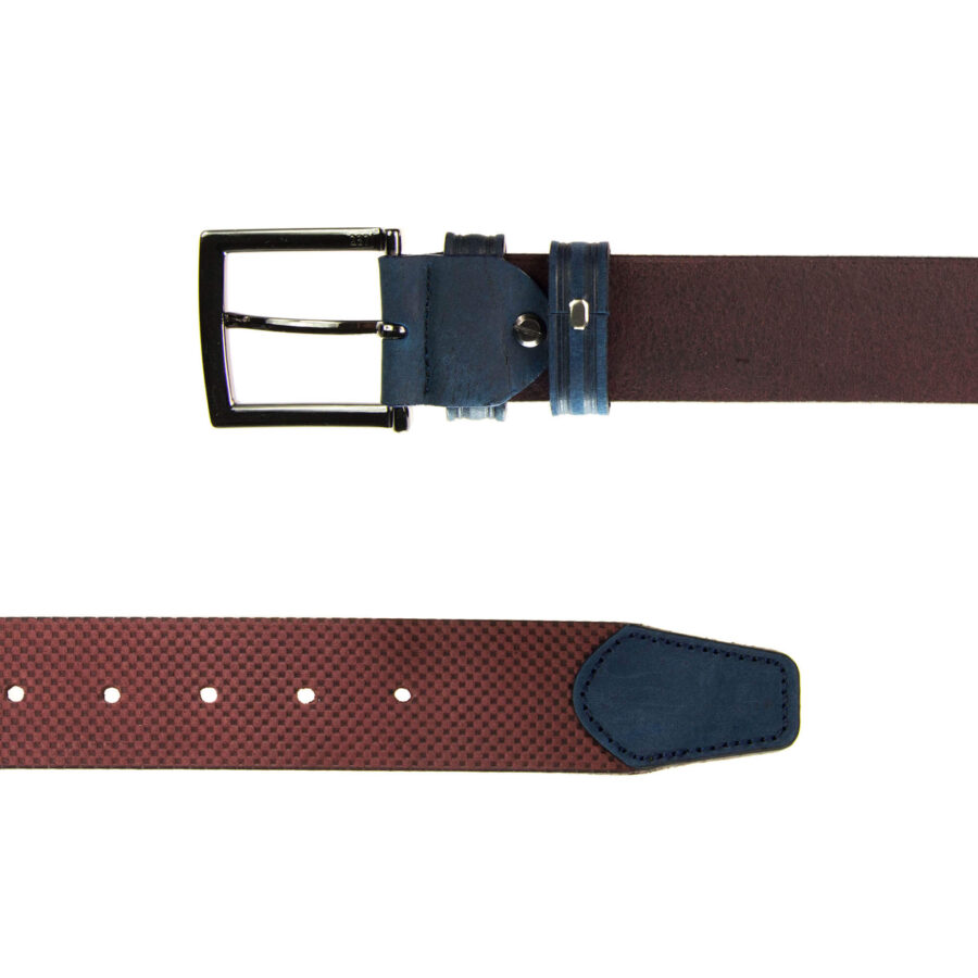 Buy Colorful Mens Belts - Burgundy Suede - LeatherBeltsOnline