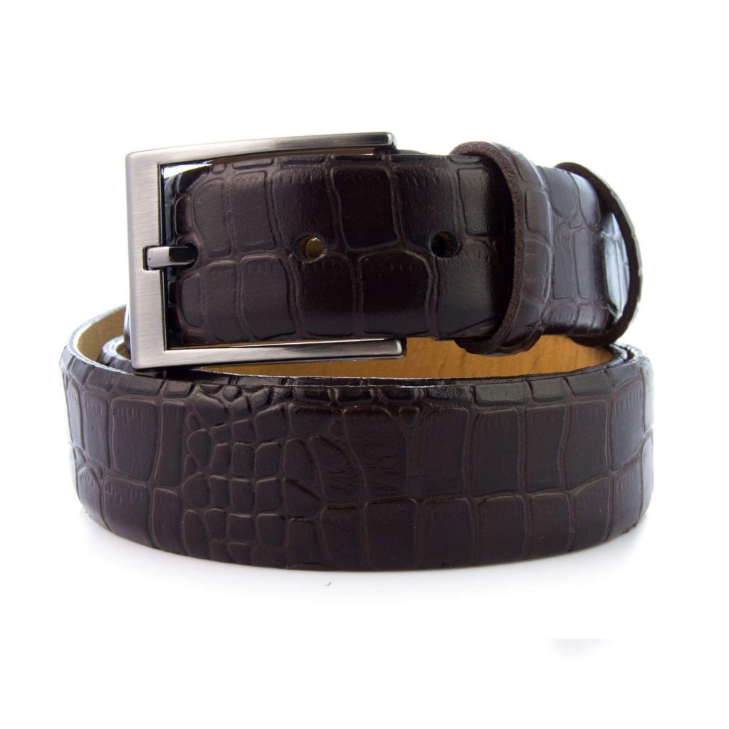 Buy Croc Belt For Trousers - Mens Black Leather - LeatherBeltsOnline