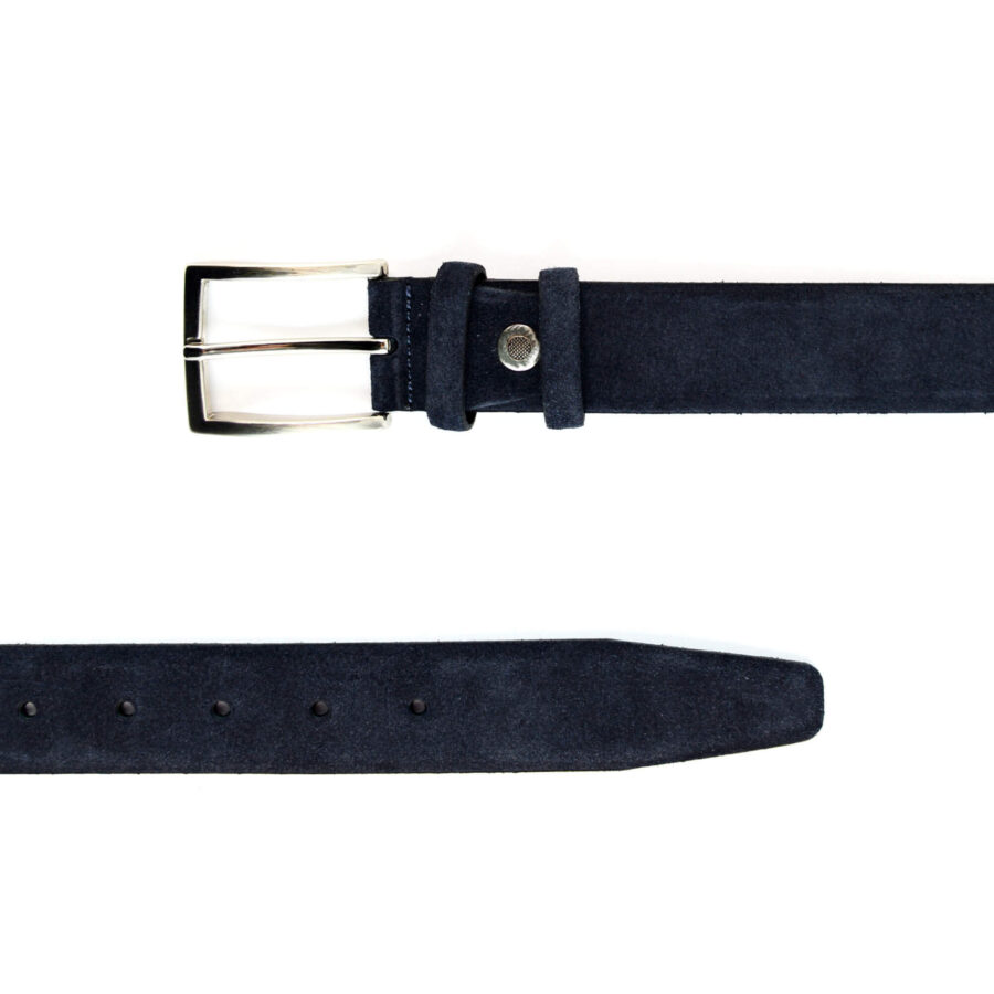 Buy Stylish Mens Belts - Blue Suede Leather - LeatherBeltsOnline