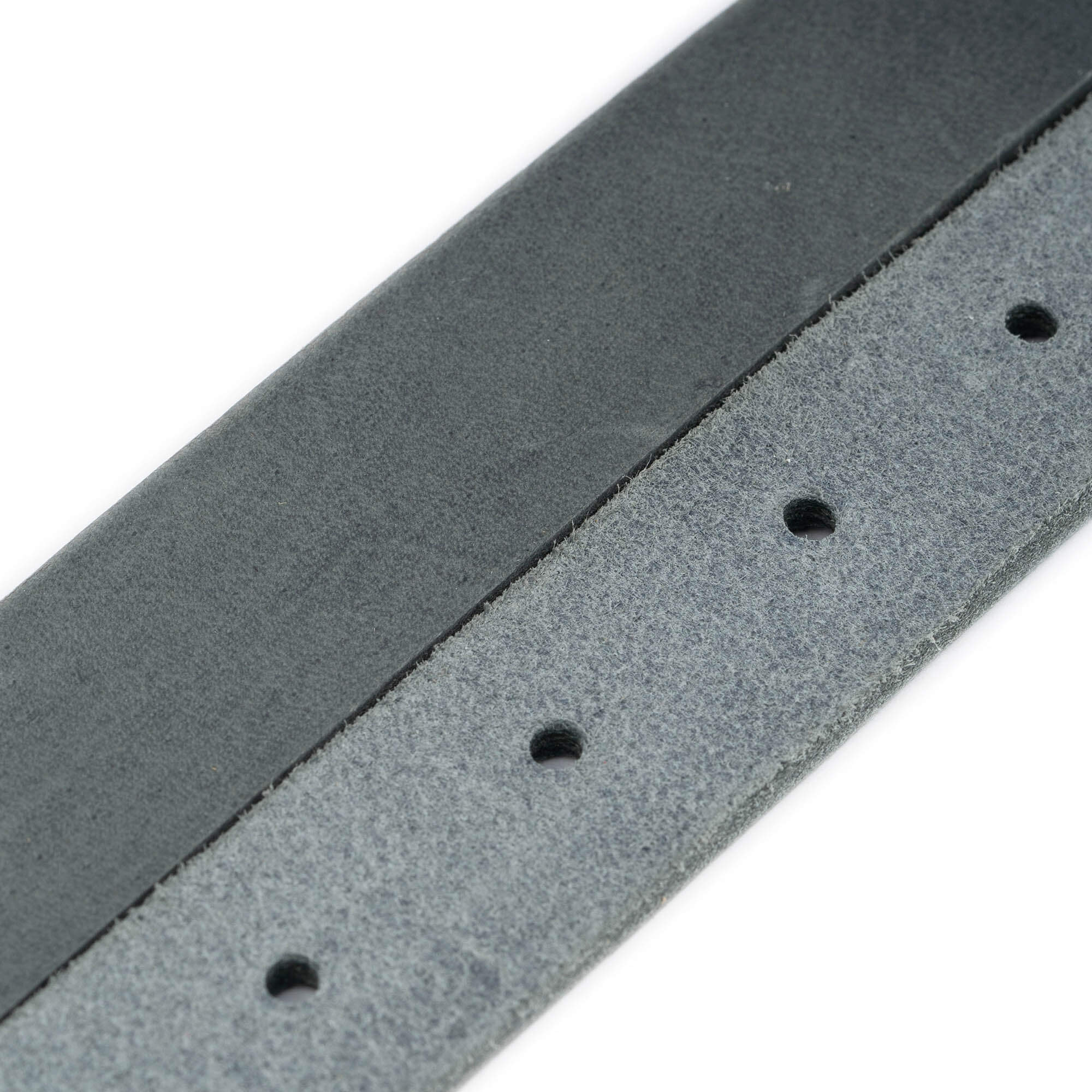 Buy Gray Soft Leather Belt With Square Silver Buckle ...