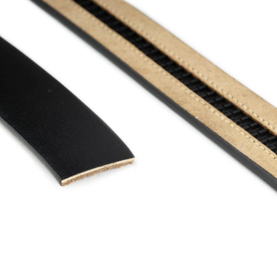 Buy Black Vegan Mens Click Belt Strap Replacement - LeatherBeltsOnline.com