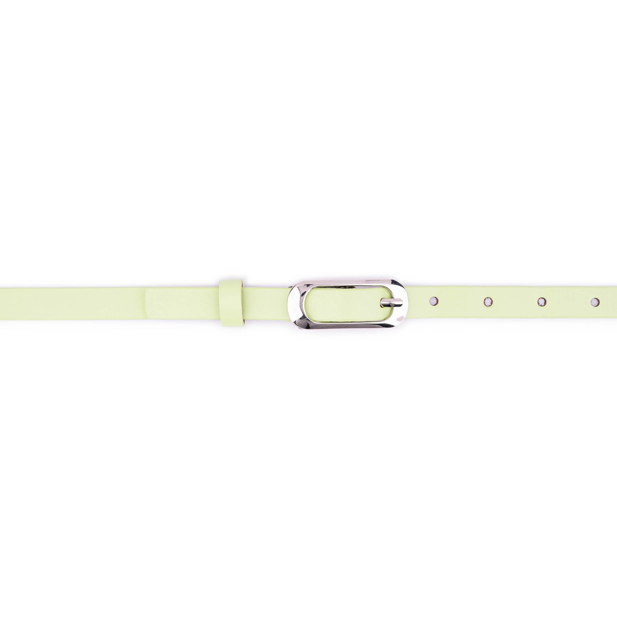 Buy Light Green Skinny Womens Belt - LeatherBeltsOnline.com