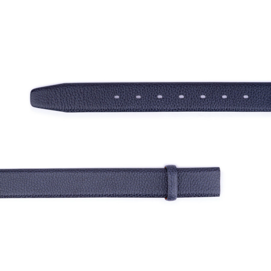Buy Luxury Mens Belt Strap Blue Pebbled Leather