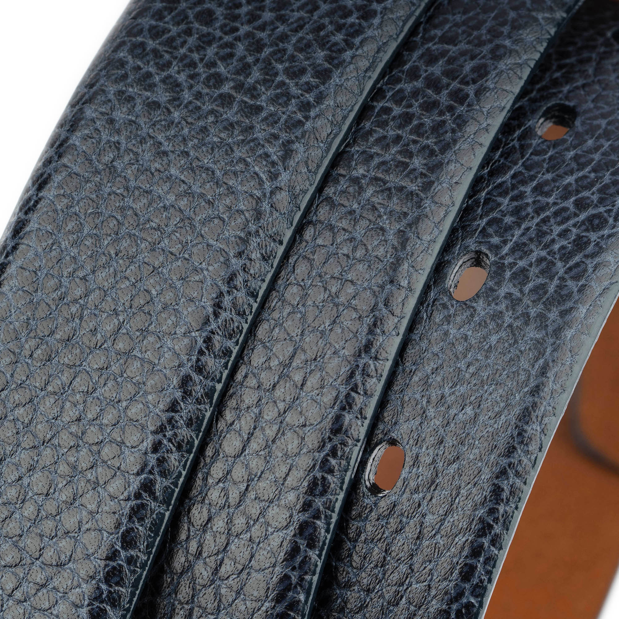 Buy Luxury Mens Belt Strap Blue Pebbled Leather