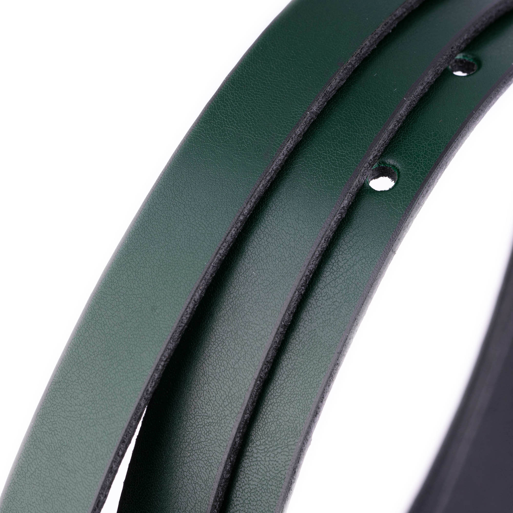 Buy Skinny Forest Green Fashion Belt For Ladies - LeatherBeltsOnline.com